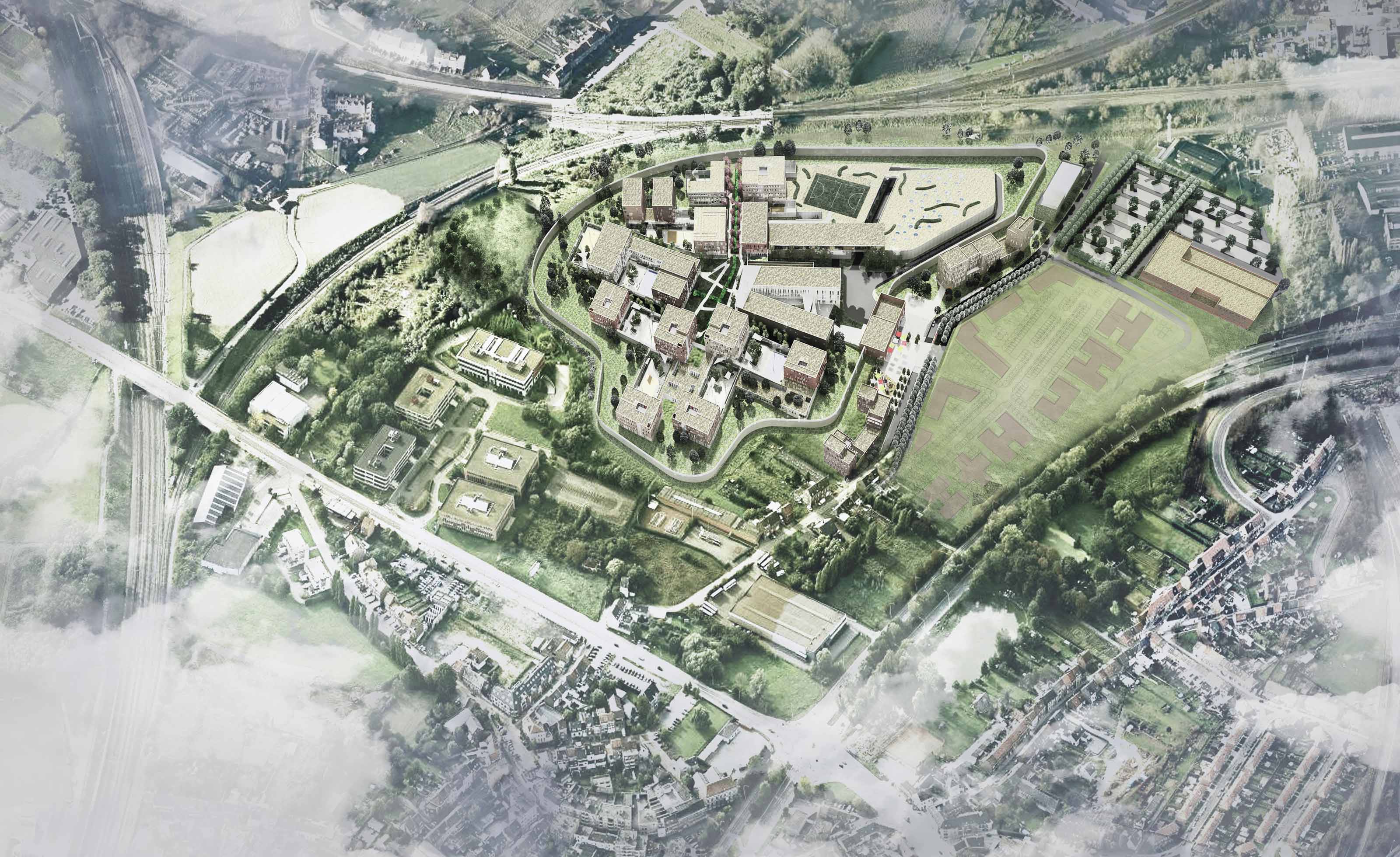 EGM architects | Haren prison village, Brussels (Belgium)